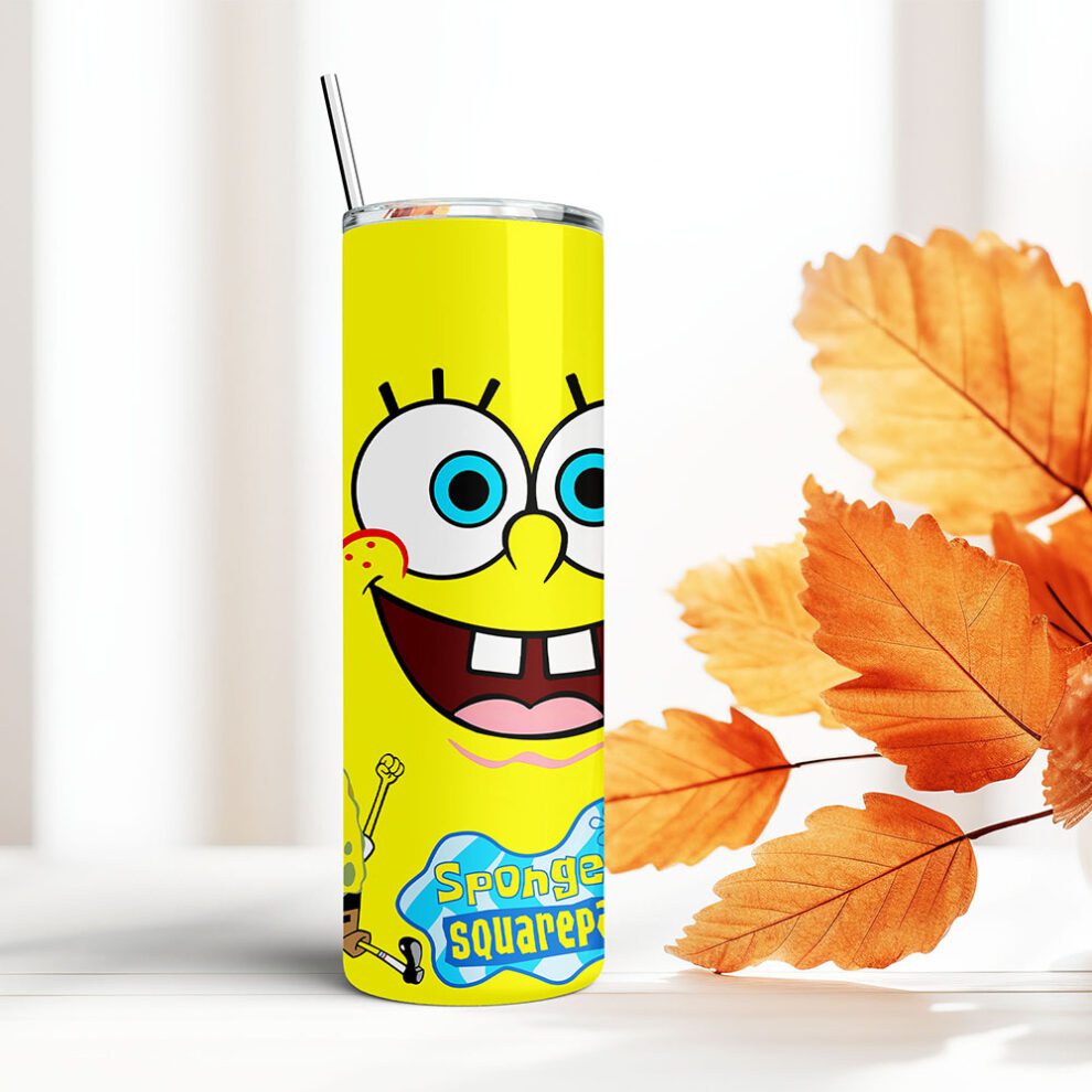 Spongebob Cartoon 20oz tumbler wrap